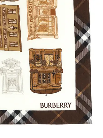 Burberry Storefront-Print Silk Scarf - Multicolor