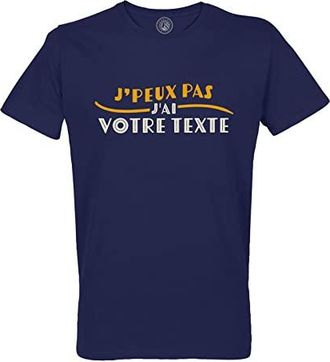 Fabulous T-Shirt Homme Col Rond Coton Bio Texte Personnalisable Jpeux Pas JAi + Texte Idée Cadeau Anniversaire Personnalisé Humour