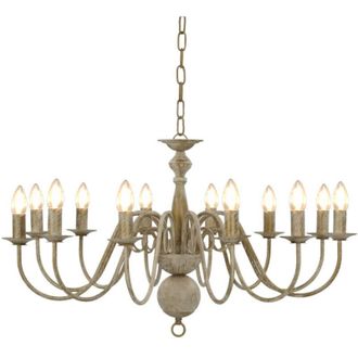 vidaXL Vidaxl - Chandelier de chandelier antique pour 12 couleurs color&eacute;es E14 Couleur : Blanc