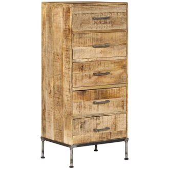 vidaXL Coffre &agrave; tiroirs 45x35x106 cm Bois de manguier massif Vidaxl