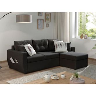 Best Mobilier Bestmobilier - Astoria - beidseitig montierbar - schlaffunktion und bettkasten - zeitgen&ouml;ssischer stil- 4 sitze - dunkelgrau