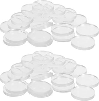 Valiclud 40 St&uuml;ck Transparente Antirutschpads f&uuml;r Glastische - 20mm X 3mm Nicht Klebende Gummipuffer als Sto&szlig;d&auml;mpfer und Abstandshalter rutschfeste Tischschutz