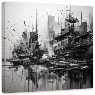 Artgeist Artgeist - Quadro Su Tela, Architettura Urbana Monocromatica - 40x40