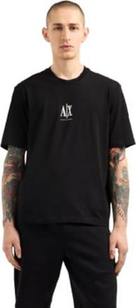 A|X Armani Exchange Icon Project, Embroidered Logo T-Shirt, Noir, S Homme