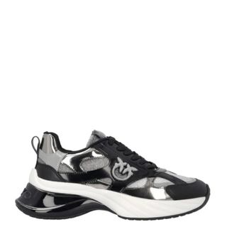 Pinko Pinko, Femme, Chaussures, Noir, Taille: 39 EU Baskets noires avec paillettes et Love Birds