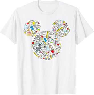Disney Mickey Mouse Icon First 100 Days of School 100th Day T-Shirt