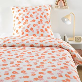 La Redoute Interieurs Parure De Lit Enfant 50% Coton Recycl&eacute; Taie Carr&eacute;e Marguerites