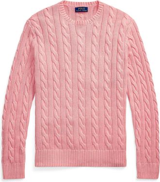 Ralph Lauren CABLE-KNIT MINERAL-DYED COTTON SWEATER