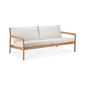 Ethnicraft Canapé de jardin rembourré Jack - Blanc - Tissu polypropylène - Designer Jacques Deneef