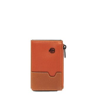 Piquadro Homme, Accessoires, Orange, Taille: ONE Size Portefeuille compact avec porte-cartes pop-up