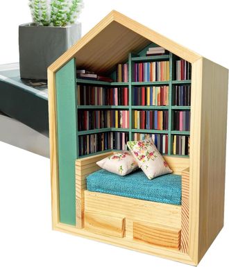 Generic Kleines B&uuml;cherregal F&uuml;r B&uuml;cher, Anti-Stress-B&uuml;cherregal - Innovatives Spielzeug Anti-Stress-B&uuml;cherregal Buchdekorationsset - Kleines B&uuml;cherregal Handg