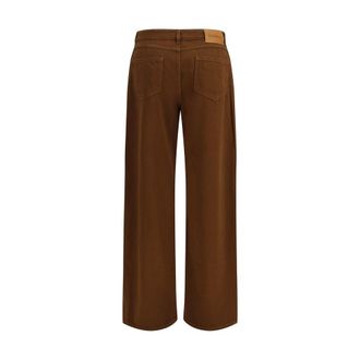 Max Mara Womens Brown Cotton Pants