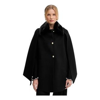 Ermanno Scervino Femme, Vestes, Noir, Taille: 42 FR Cape Firenze