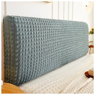 Generic Hochdehnbarer Kopfteilbezug Jacquard-Muster, Weicher Elastischer Staubdichter Kopfteil-Schutzbezug, Waschbarer Dekorativer Kopfteilbezug Schlafzimmer 