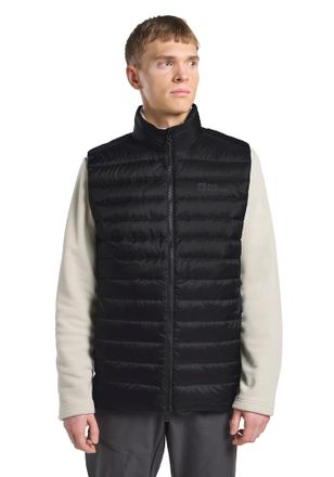 Jack Wolfskin Daunenweste JACK WOLFSKIN PILVI DOWN VEST M, Herren, Gr. XL (54/56), schwarz, Obermaterial: 100% POLYESTER. F&uuml;llung: 90% ENTENDAUNEN, 10% FEDER. Futte