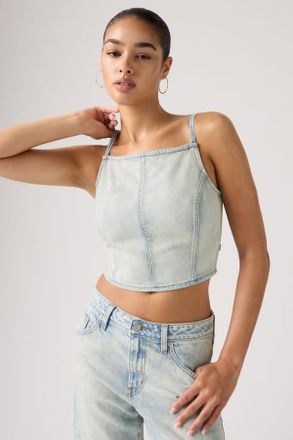 Levi's D&eacute;bardeur Encolure Carr&eacute;e - Femme - Bleu / Cielito Lindo - XS