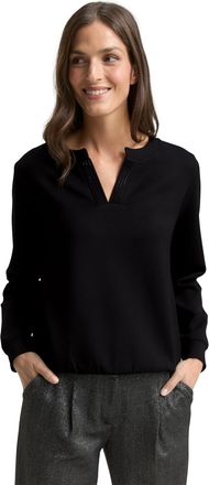 Tom Tailor Damen 1049480 Sweatshirt, 14482-Deep Black, XL