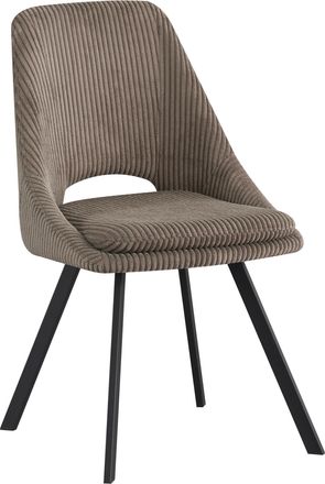 CARRYHOME Stuhl, Taupe, Metall, Textil, Flachrohr, 48x85x56 cm, Bsci, Esszimmer, St&uuml;hle, Esszimmerst&uuml;hle, Vierfu&szlig;st&uuml;hle