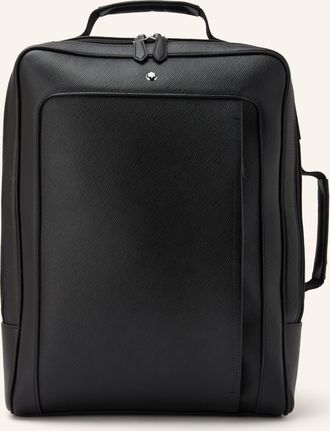Montblanc Saffiano-Rucksack Companion Mit Laptop-Fach schwarz