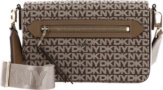 DKNY Womens Bryant Ave Mid Flap Crossbody Bag, Chino/Shitake