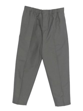 Jil Sander pantalon &agrave; taille &eacute;lastiqu&eacute;e - Gris