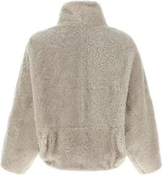 Brunello Cucinelli Shearling Coat - beige