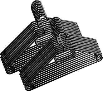 Bergland Centi Kleiderbügel, Kunststoff, drehbare Haken schwarz