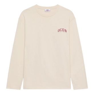 GCDS Logo Lounge Langarmshirt - - Tops - Herren - Wei&szlig; - XS