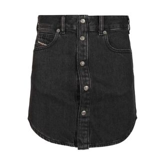 Diesel Femme, Jupes, Noir, Taille: W27 De-Ard Denim Miniskirt