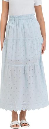 Kocca Femme, Jupes, Bleu, Taille: 40 FR Tiered Maxi Skirt
