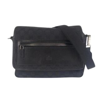 Gucci Pre-owned GG Canvas Leder Schultertasche - - Pre-owned - Damen - Schwarzk - ONE SIZE