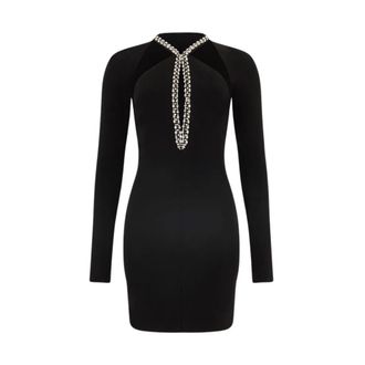 Roberto Cavalli Crystal Halter Mini Kleid - - Dresses - Damen - Schwarzk - XS