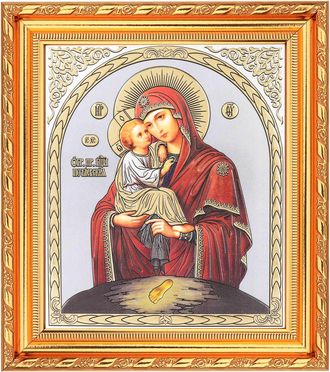 NKlaus Gottesmutter von Pochaev - Ikone im Rahmen mit Glas 21x18cm - Ikonografie 16576