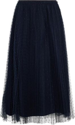 Red Valentino Femme, Jupes, Bleu, Taille: 40 FR Longue Jupe en Tulle