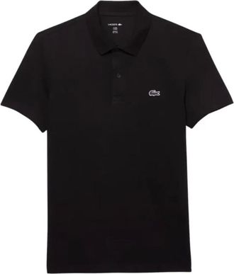 Lacoste Homme, Tops, Noir, Taille: M Polo Noir en Coton avec Logo