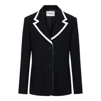 Iceberg Femme, Vestes, Noir, Taille: 38 FR Veste crois&eacute;e coupe classique