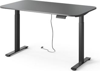 Vicco h&ouml;henverstellbarer elektrischer Schreibtisch Elevate, Schwarz/Anthrazit, 140 x 80 cm, 2 Motoren, 100 kg Tragkraft