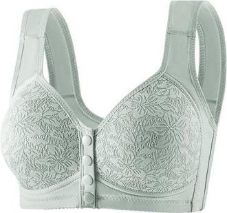 Generic Soutien-gorge pour femme avec fermeture avant rembourr&eacute;e et confortable, sans fil et en acier, grande taille, 2026, bleu clair, 68