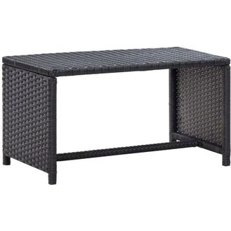 vidaXL vidaXL Table basse Noir 70x40x38 cm R&eacute;sine tress&eacute;e