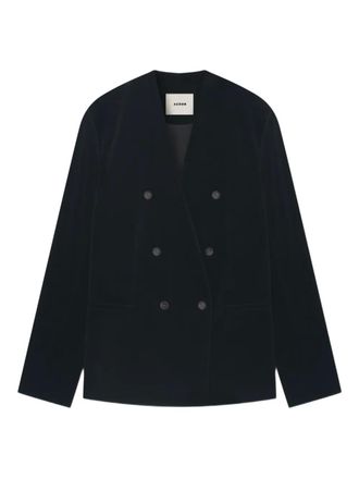 &Aacute;eron Windsor button-fastening blazer - Schwarz