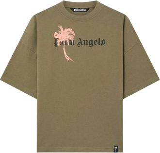 Palm Angels T-shirt ample Palm Drift - Homme - Tops - Vert - Taille: S