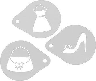 Städter Dekorschablonen Mode ca. ø 7 cm Weiß