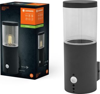 Ledvance ENDURA CLASSIC EBRO WALL SEN Außenleuchte, Wandleuchte, dunkelgrau, Edelstahl, einfache & schnelle Installation, IP44 Schutzklasse, Bewegungsmelder, T