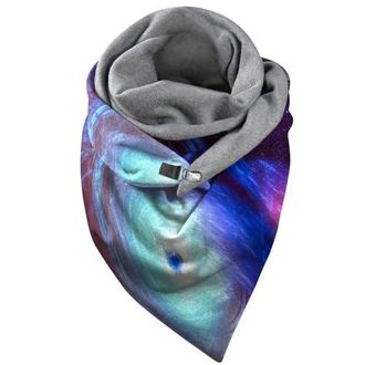 Generic Echarpe Femme Foulard Femme &Eacute;charpe parfaite pour la ville Imprim&eacute;e Double Couche Boucle &Eacute;l&eacute;gante Automne Hiver Douce Confortable