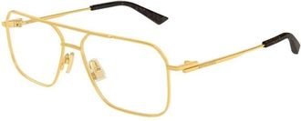 Bottega Veneta Homme, Accessoires, Jaune, Taille: 58 MM Geometric Eyeglasses