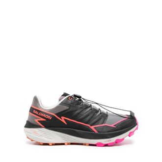 Salomon Homme, Chaussures, Gris, Taille: 42 1/2 EU Baskets Grises avec Logo Imprim&eacute; et Panneaux