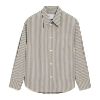 Ami Femme, Blouses et Chemises, Beige, Taille: 42 FR De Coeur Striped Shirt