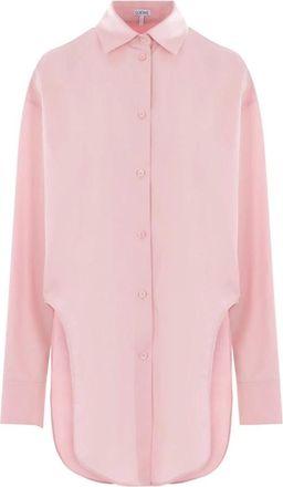 Loewe Femme, Blouses et Chemises, Rose, Taille: 36 FR Chemise en popeline de coton avec d&eacute;tails roses