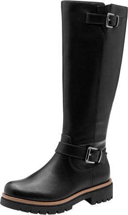 Marco Tozzi Marco Tozzi Damen Stiefel mit Schnallen Vegan, Schwarz (Black), 41 EU