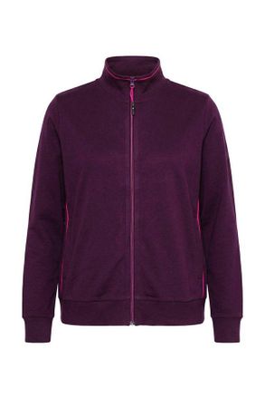 Ulla Popken Sweatjacke Sweatjacke kurz Stehkragen Langarm